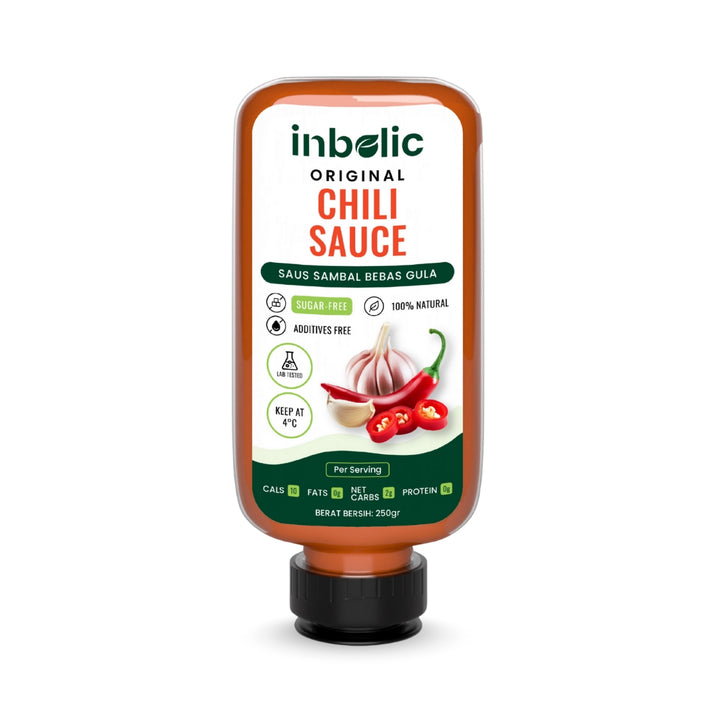 Inbolic Sugar-Free Original Chili Sauce | Saos Sambal Original Bebas Gula